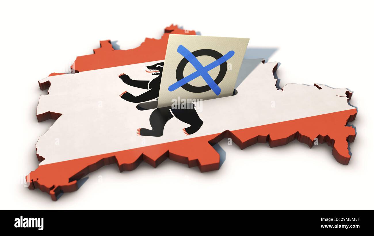 Symbolic image on the topic of elections, new elections, election rerun ...