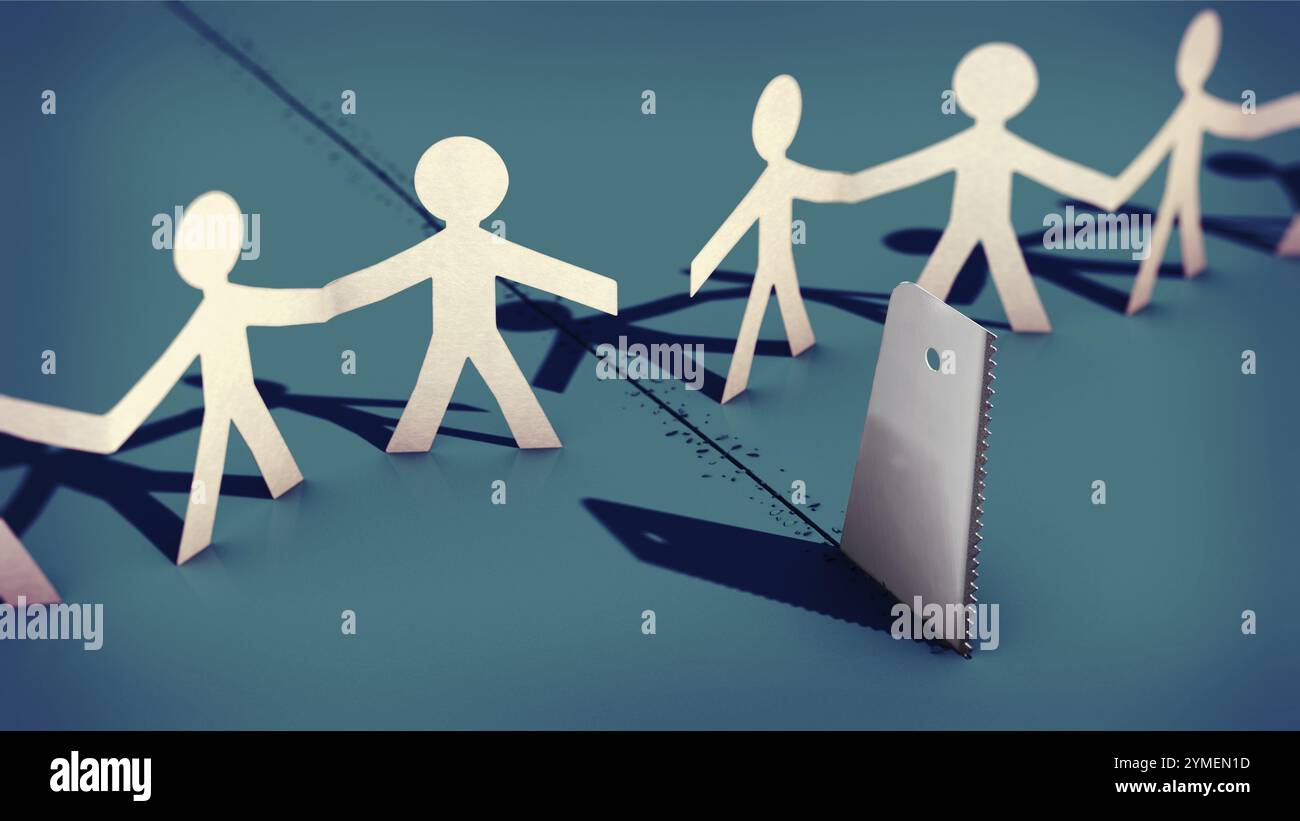 Symbolic image on the subject of division, exclusion, etc Stock Photo ...