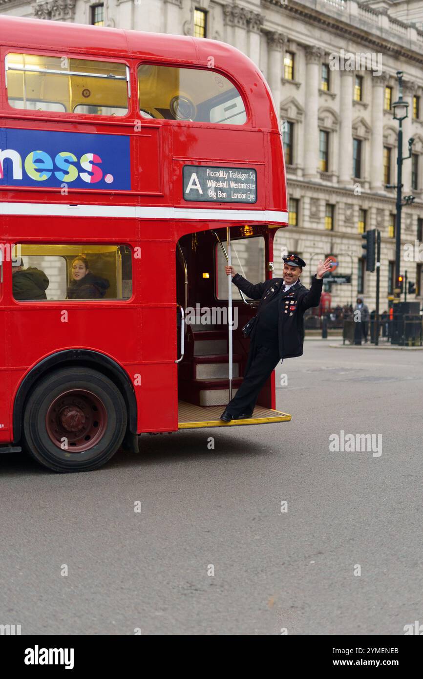 The ticket conductor Stock Photo - Alamy