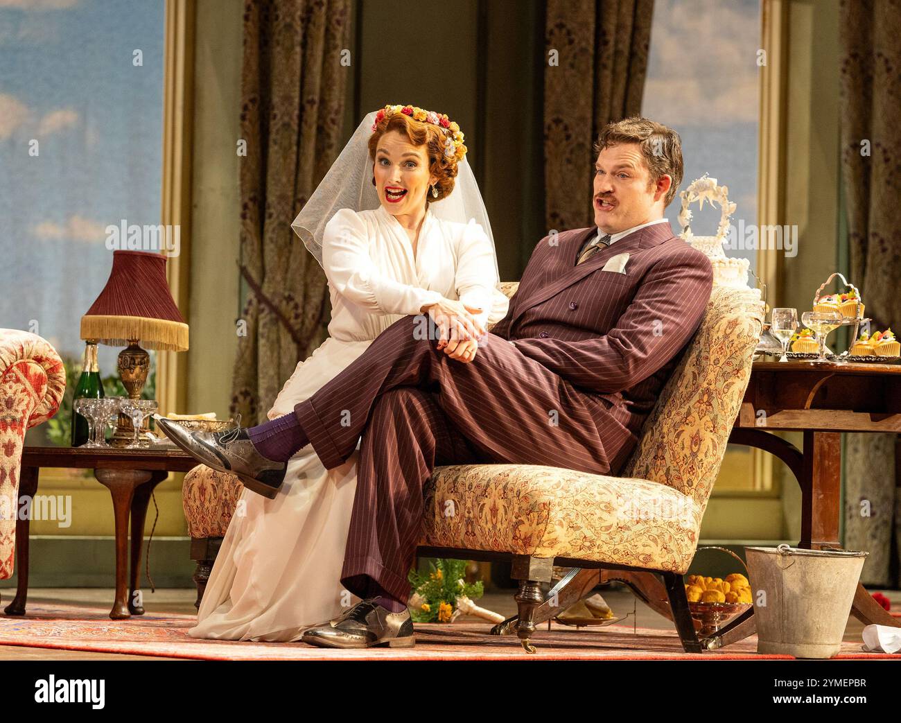 Rhian Lois (Adina), Brandon Cedel (Dulcamara) in THE ELIXIR OF LOVE at English National Opera ...