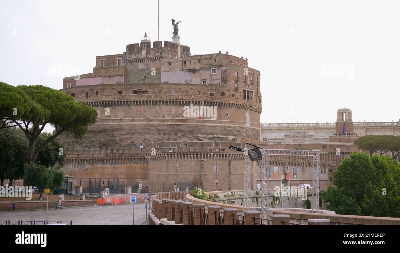 Castel Sant Angelo Historic Fortress and Iconic Landmark in Rome Stock ...