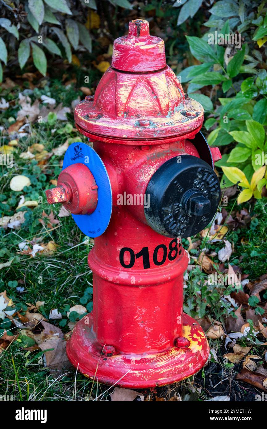 Fire hydrant on Victoria Avenue in Niagara Falls, Ontario, Canada Stock ...