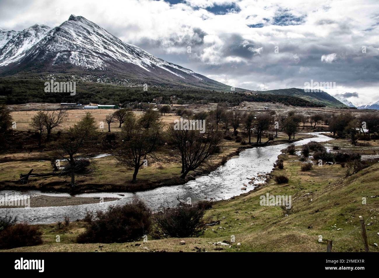 Snow mountain and glacial landscape. Mountain´s PArk at the end of the ...