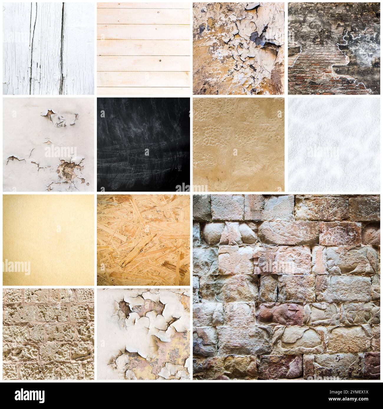 collage of different textural backgrounds Stock Photo - Alamy