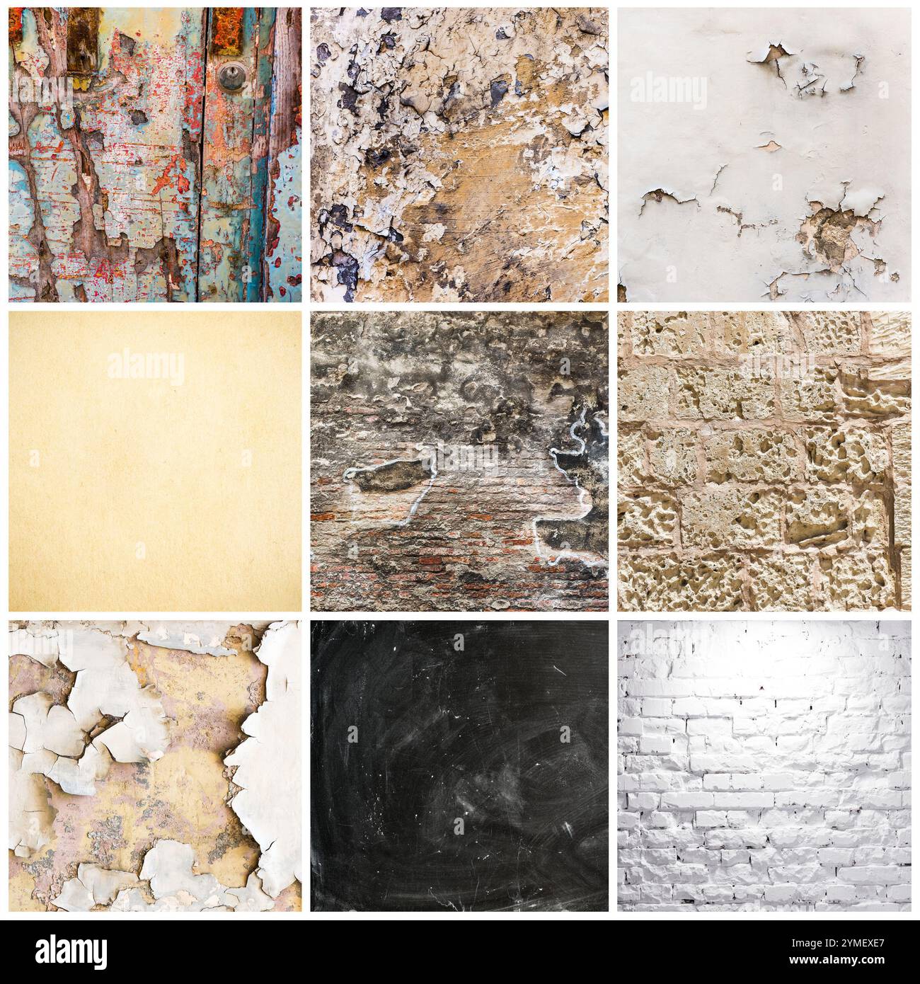 collage of different textural backgrounds Stock Photo - Alamy