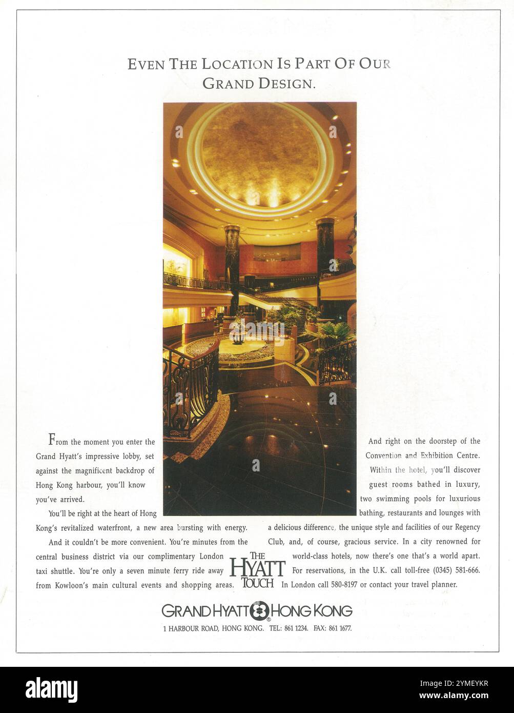 Hyatt hotel magazine advertisement hi-res stock photography and images ...