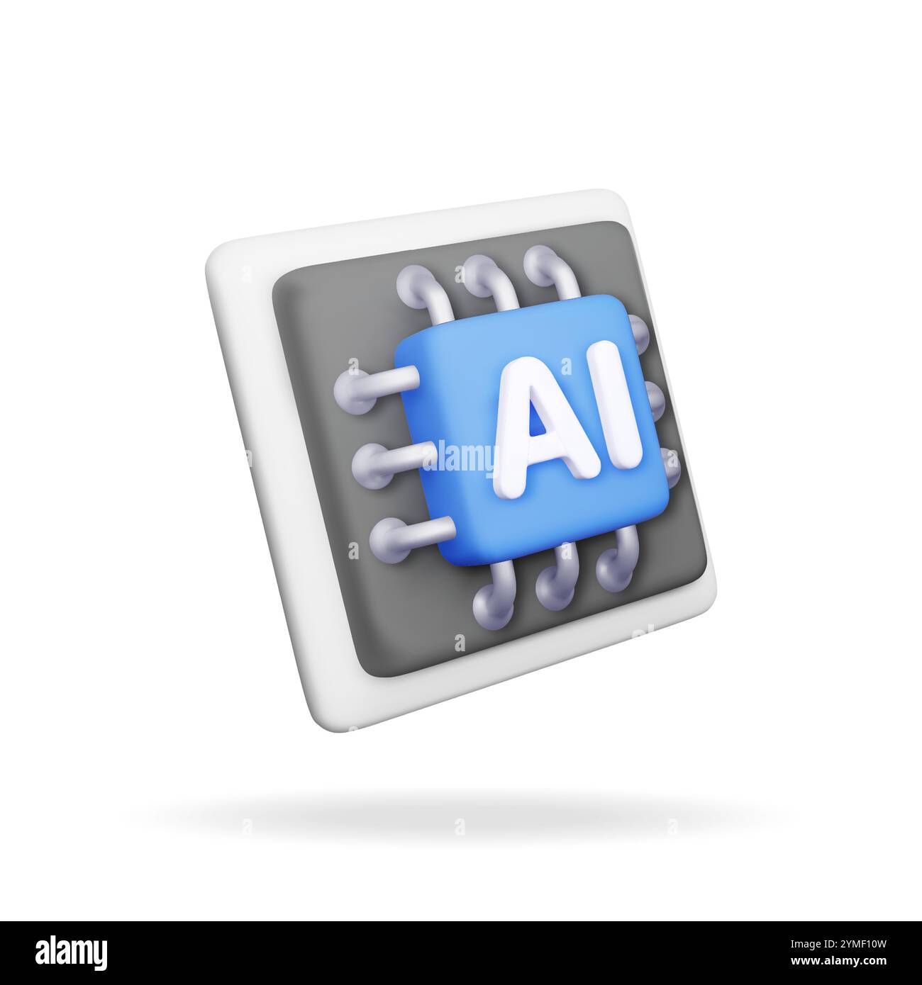 3d AI Chip isolated. Artificial intelligence Stock Vector Image & Art ...