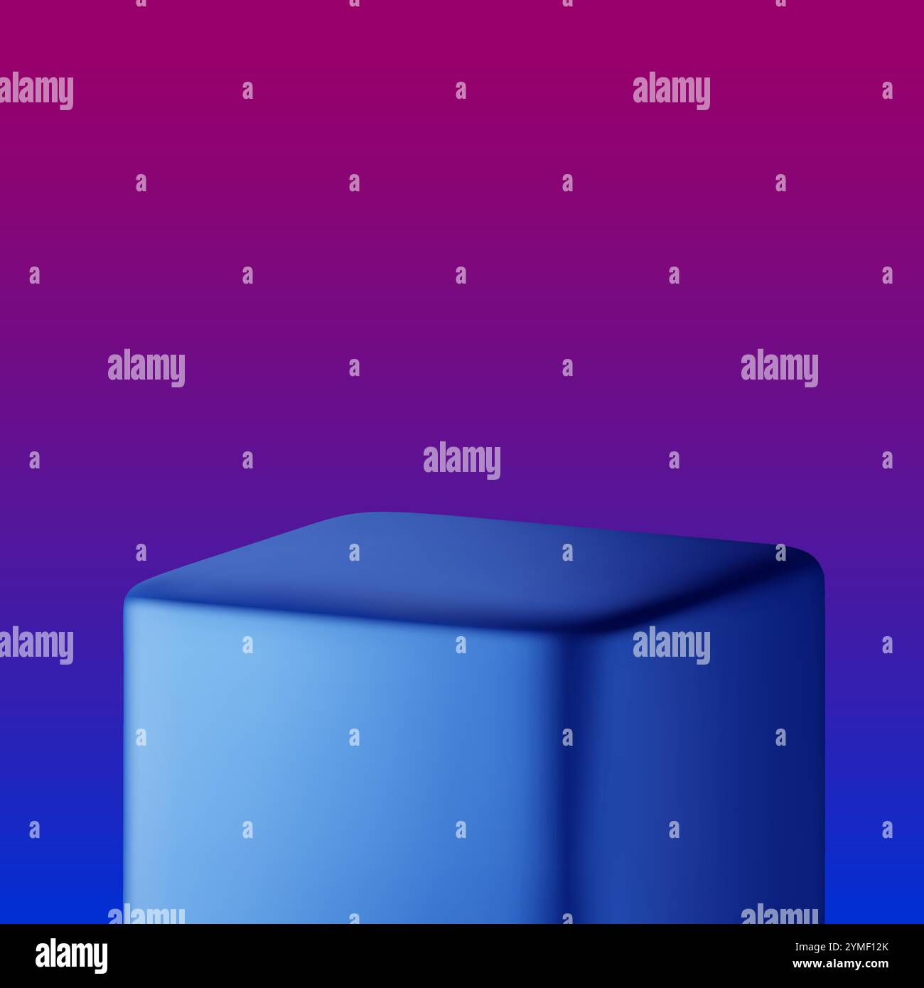 3d blue cube podium Stock Vector Images - Alamy