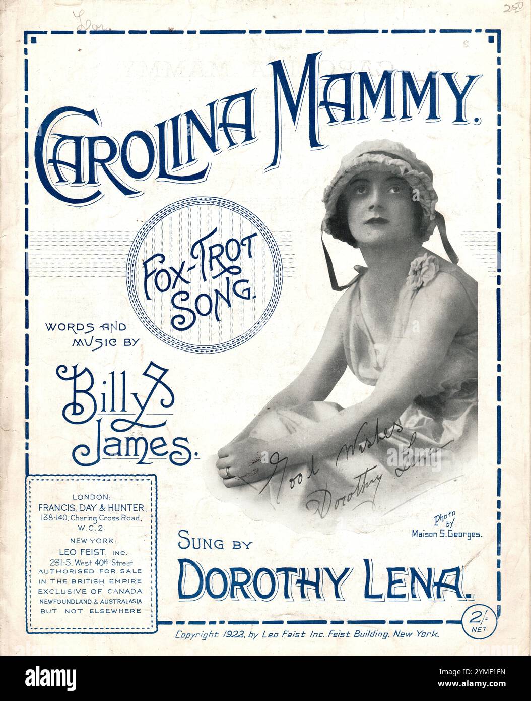Carolina Mammy Fox-Troy Song, 1922 sheet music Stock Photo - Alamy