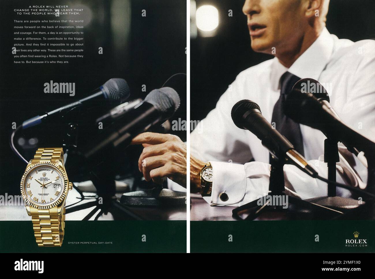 2010 Rolex Oyster Perpetual Day-Date Ad Stock Photo - Alamy