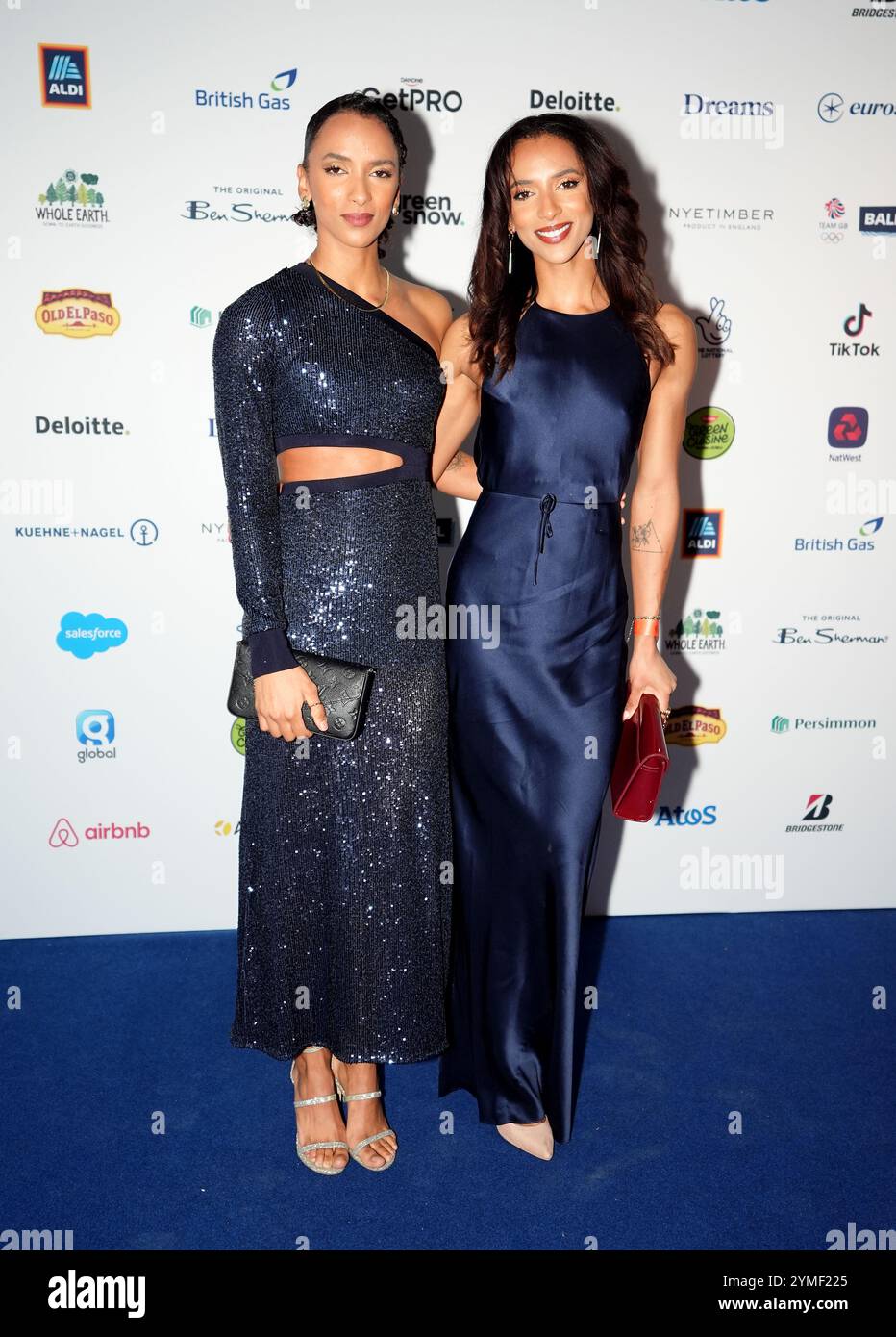Laviai Nielsen and Lina Nielsen arriving for the Team GB Ball at The ...