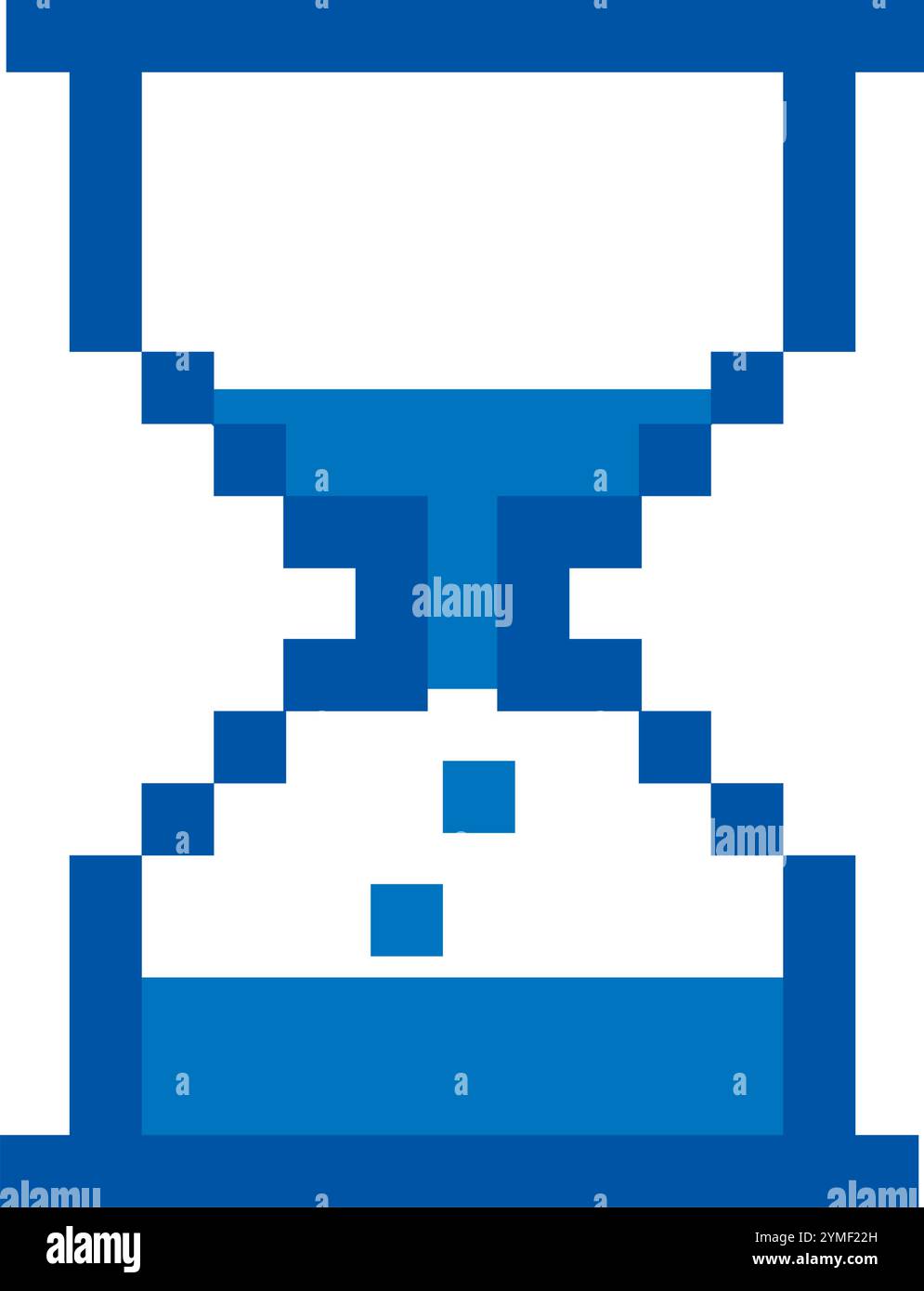pixelated blue hourglass Stock Vector Image & Art - Alamy