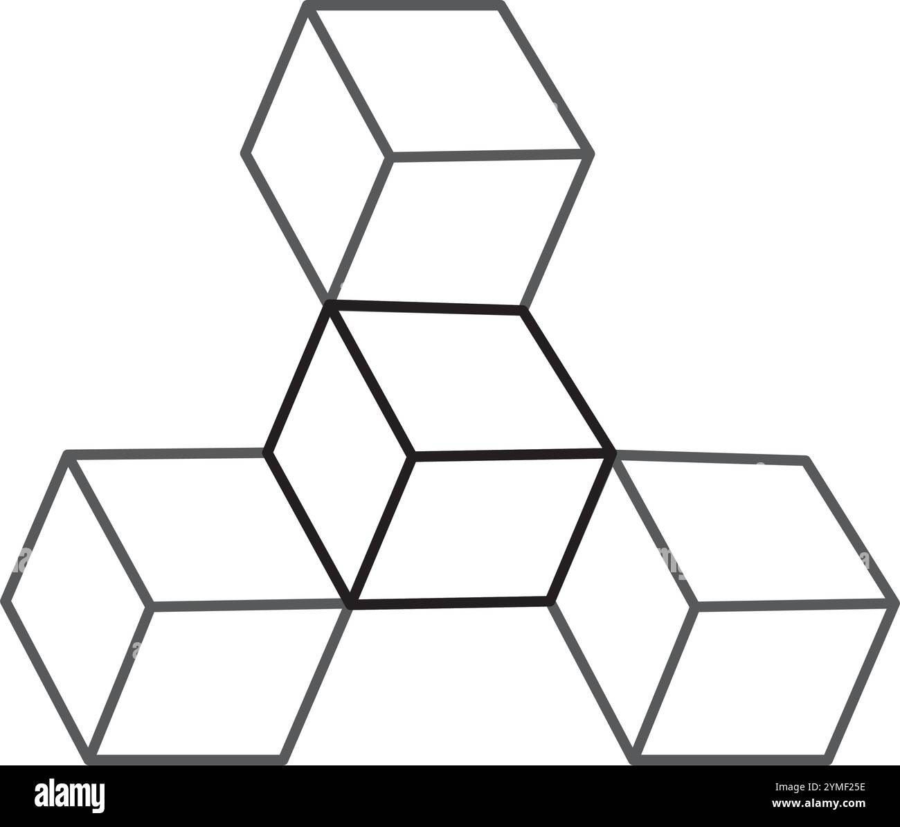 geometric shape stack of cubes in 3d Stock Vector Image & Art - Alamy