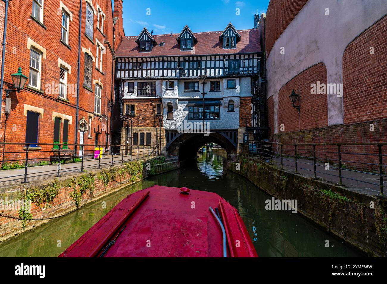 A view from a boat on the River Witham towards the High Bridge in ...