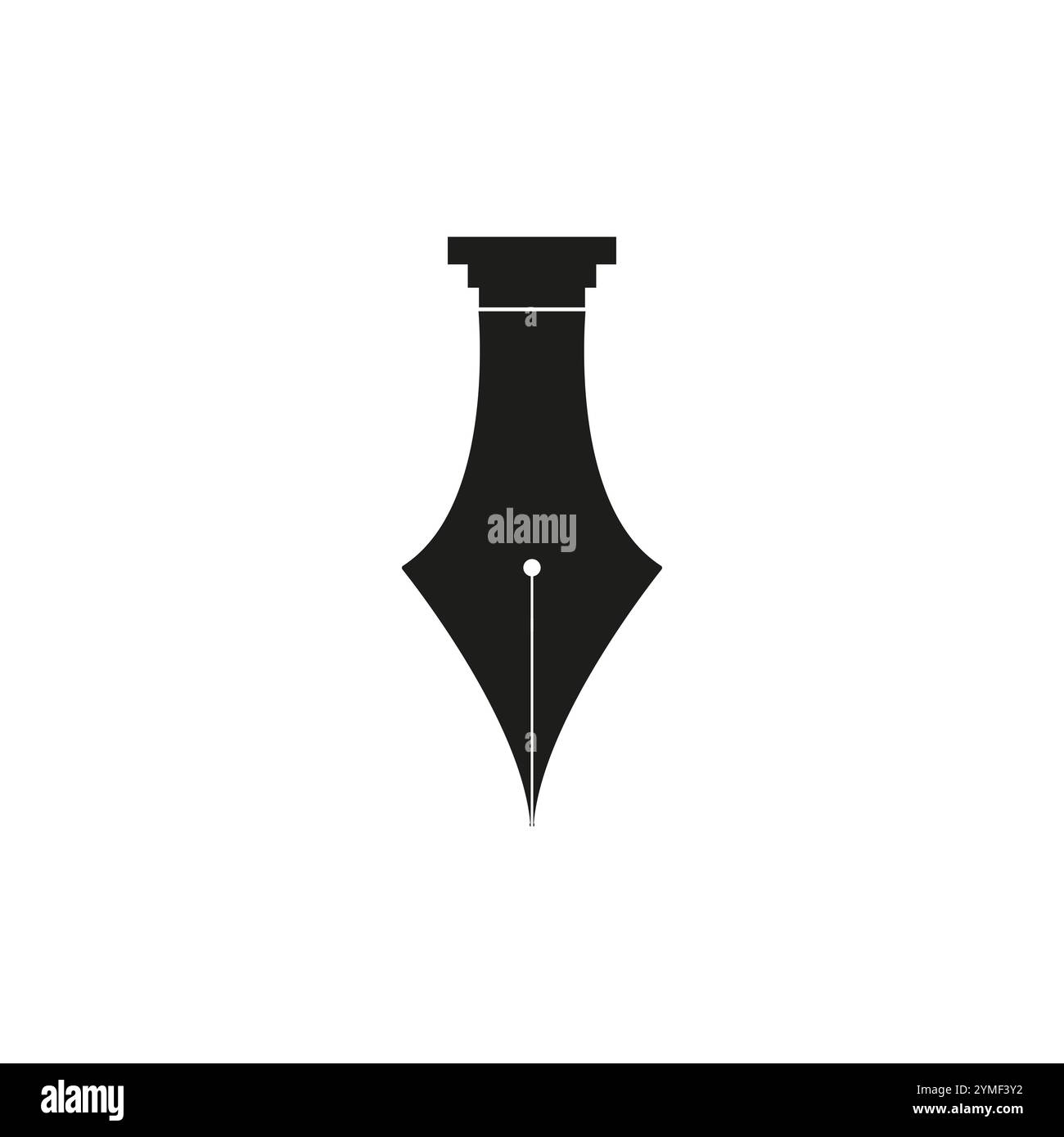 Fountain pen vector icon. Old fountain pen nibs pictogram. Retro ... Fountain pen vector icon. Old fountain pen nibs pictogram. Retro ...