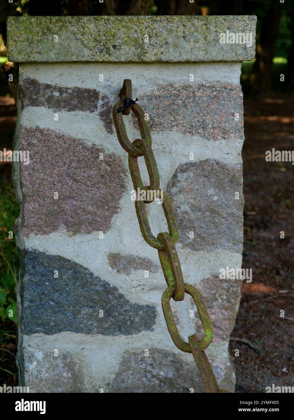 The wrought iron chains on the memorial in Putbus stand for the chains ...