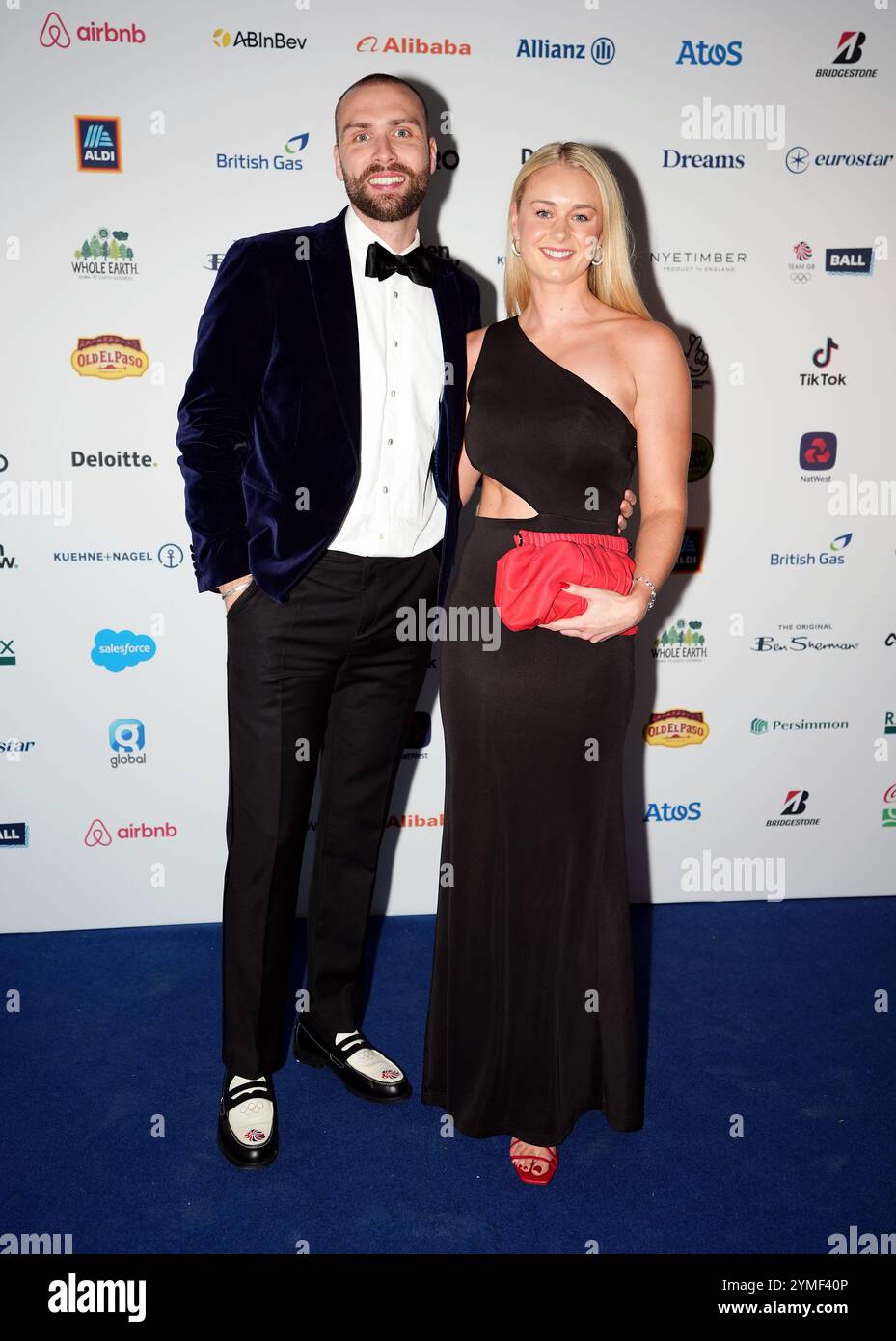 Ollie Wynne-Griffith and Hannah Scott arriving for the Team GB Ball at ...