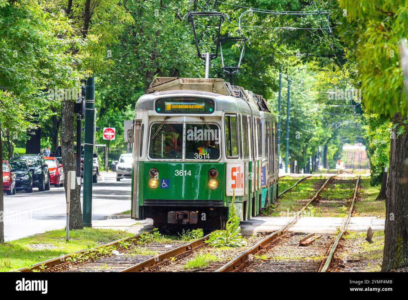 Boston MBTA Green Line LRV Stock Photo - Alamy
