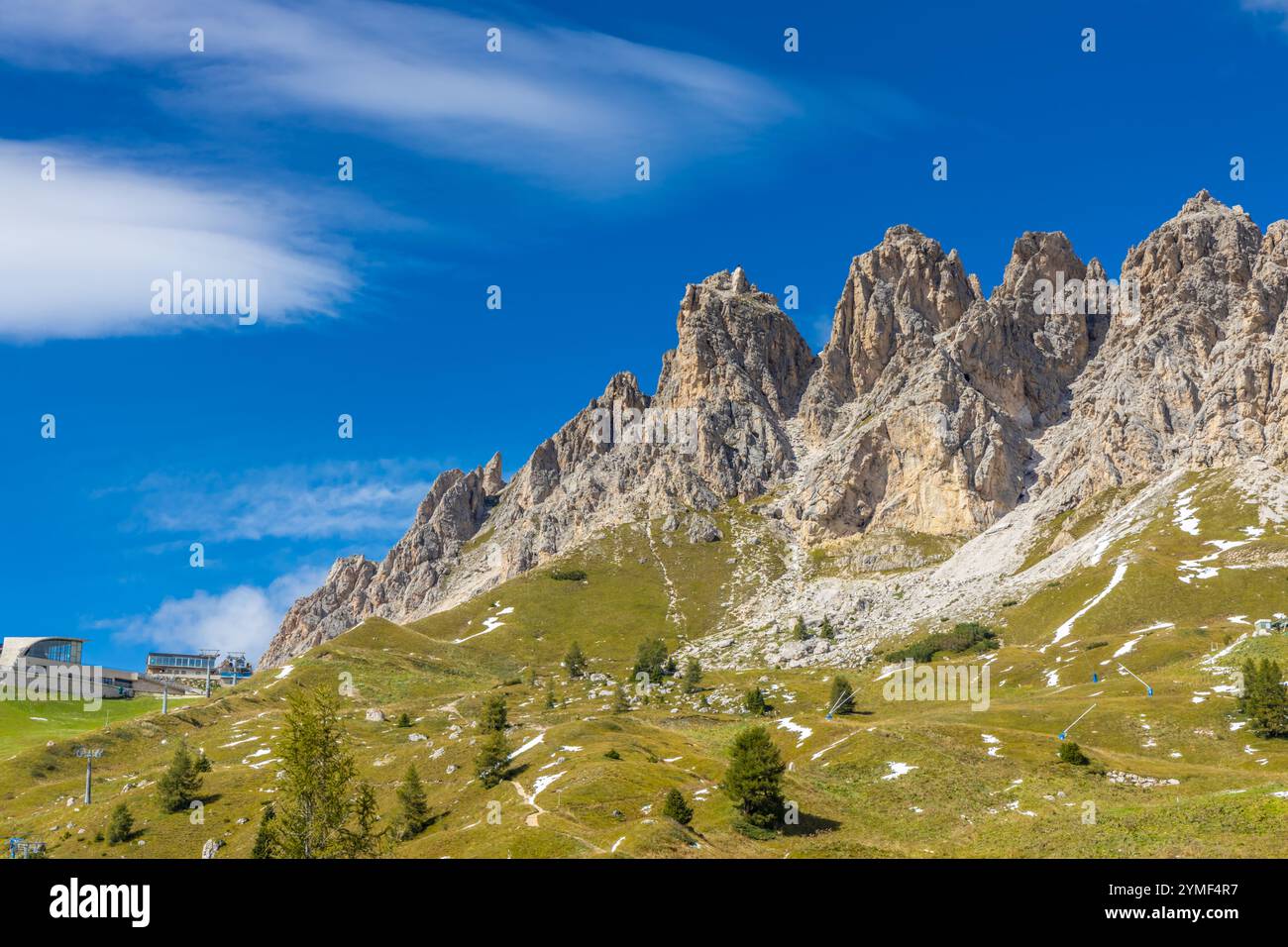 Sunny day in the Dolomites. Rocky mountain peaks of Dolomiti Alps in ...