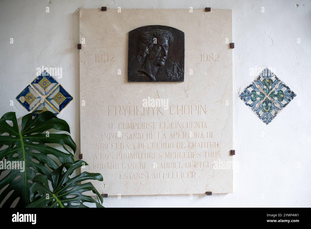 The Fryderyk Chopin memorial, Valldemossa museum, Mallorca, Spain Stock ...