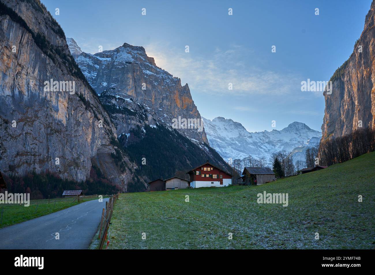 Rustic cabin in the Swiss alps, at the end of the autumn Stock Photo ...