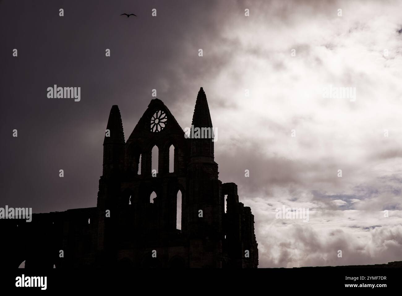 Whitby abbey silhouette hi-res stock photography and images - Alamy