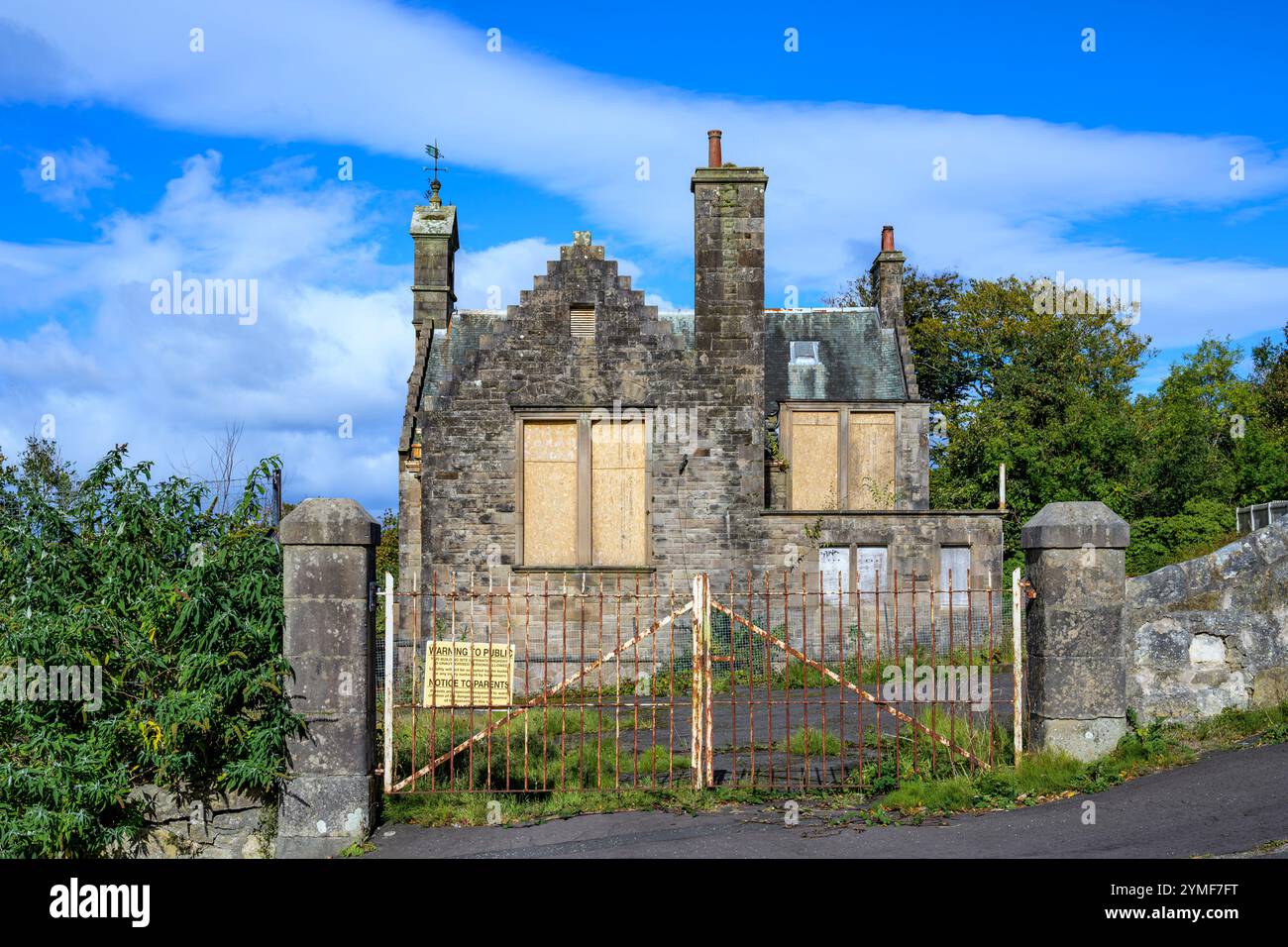 Derelict Fairlie primary School building, Fairlie, North Ayrshire ...