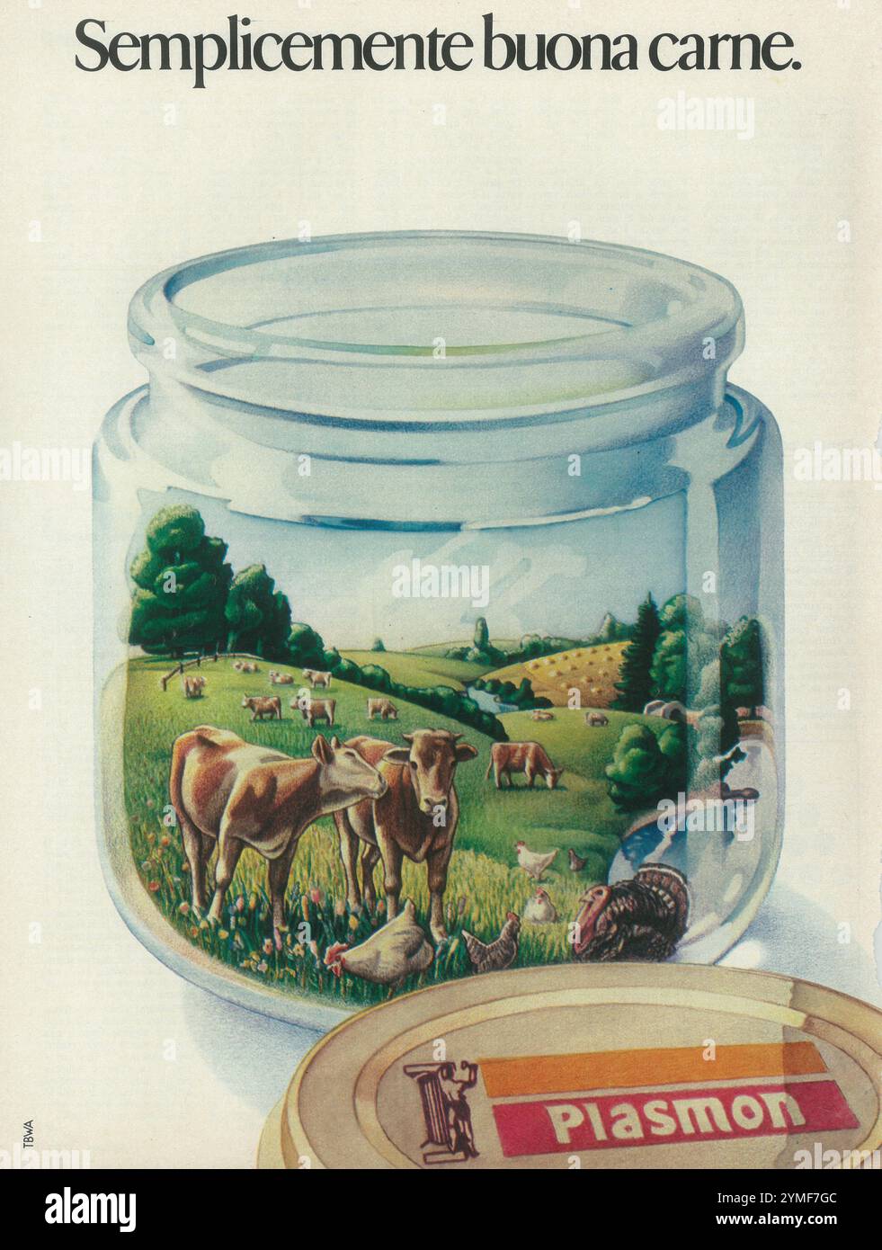 1980 Plasmon Carne Omogeneizzata Italian Ad Stock Photo - Alamy