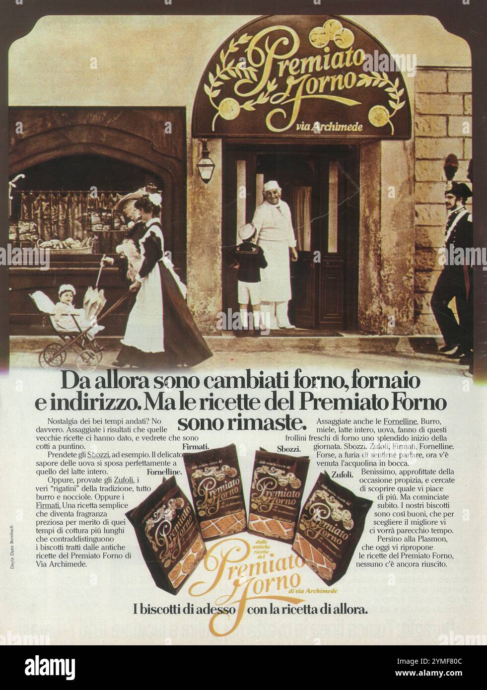 1980 Premiato Forno di Via Archimede traditional biscuits Italian ad ...