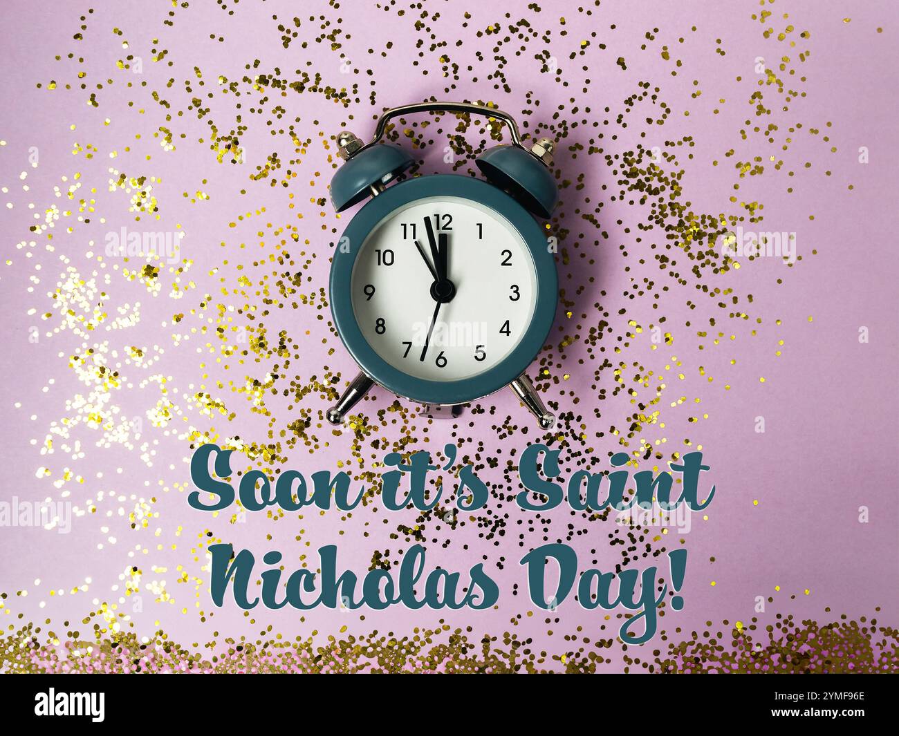 Clock with the time of 11:55 on it. The clock is on a purple background ...