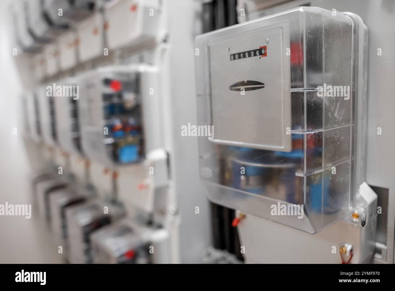 Electricity meter on wall in hi-res stock photography and images - Alamy