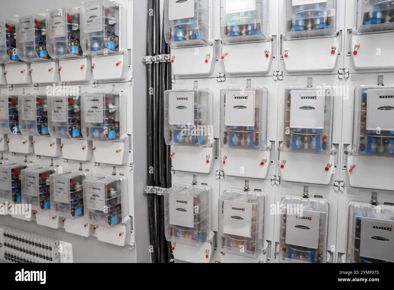 Electricity meters on wall hi-res stock photography and images - Alamy