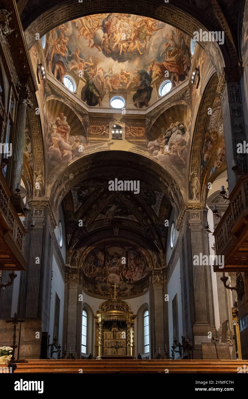 Parma, Italy (9th November 2024) - Inside view of the cathedral with ...