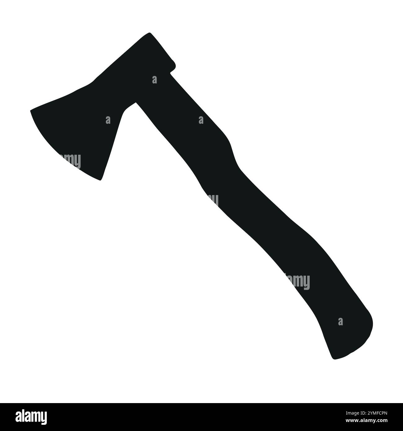 Vector hand drawn sketch doodle axe silhouette isolated on white ...