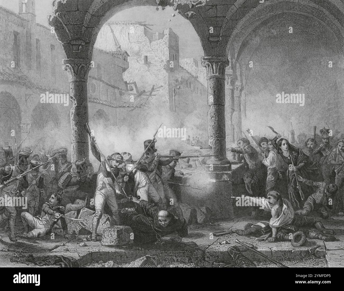 Spanish War of Independence (1808-1814). First Siege of Zaragoza (15 ...