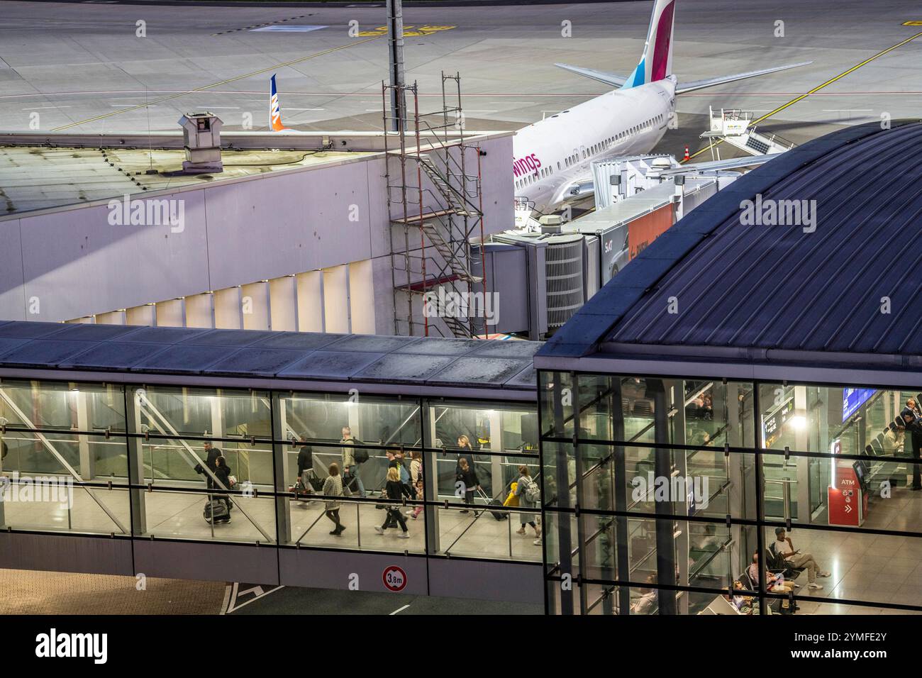 Departures area, Terminal 1 at Cologne-Bonn Airport, CGN, NRW, Germany ...