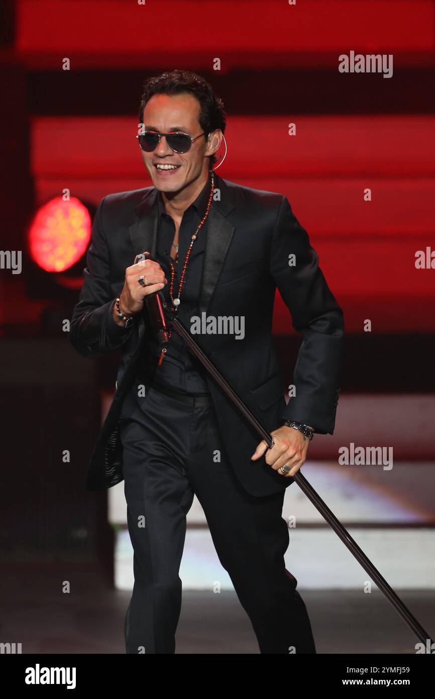 The Puerto Rican singer Marc Anthony, during his concert at The Axis ...