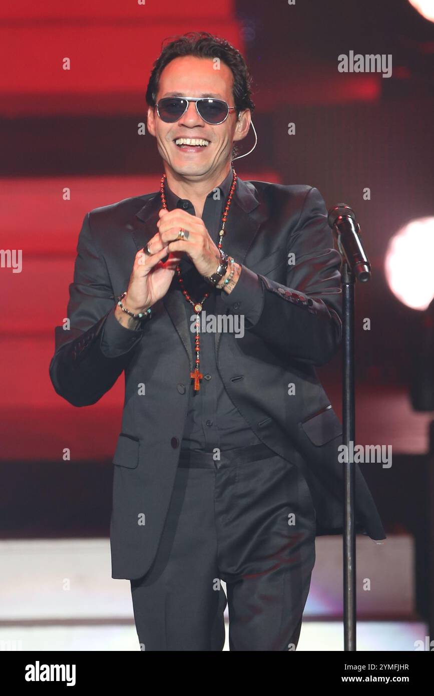 The Puerto Rican singer Marc Anthony, during his concert at The Axis ...