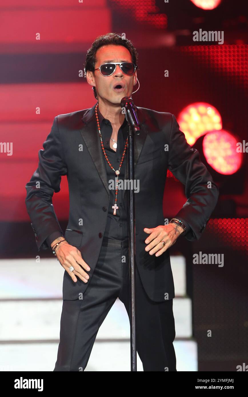The Puerto Rican singer Marc Anthony, during his concert at The Axis ...