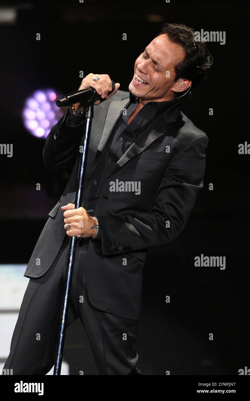 The Puerto Rican singer Marc Anthony, during his concert at The Axis ...