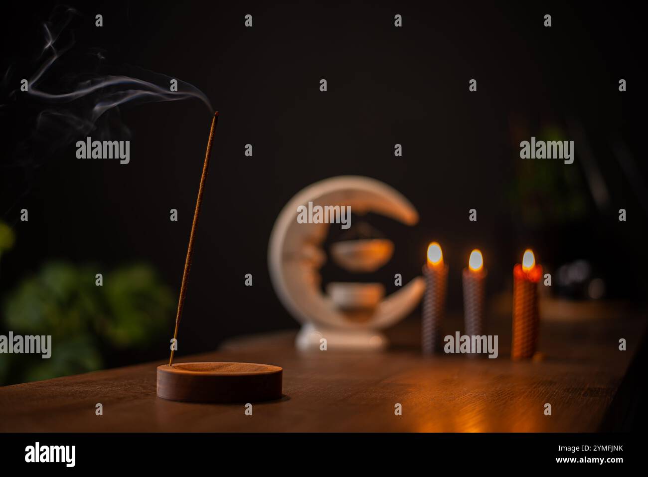 Incense stick burning generating aromatic hi-res stock photography and ...