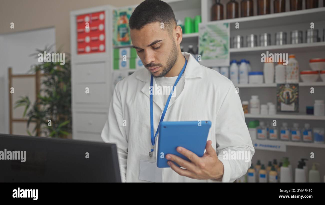 Handsome hispanic male pharmacist hi-res stock photography and images ...