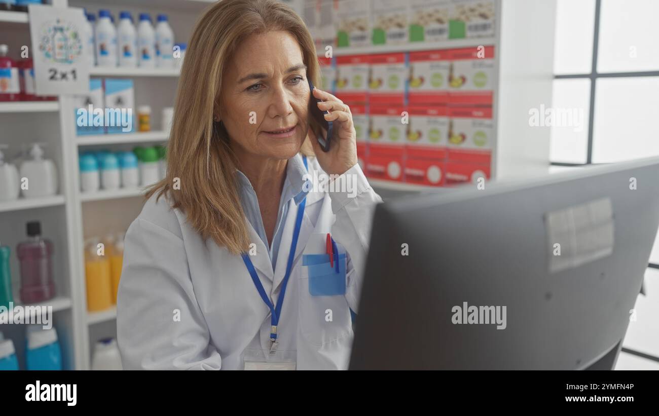 Pharmacist in sales talk hi-res stock photography and images - Alamy