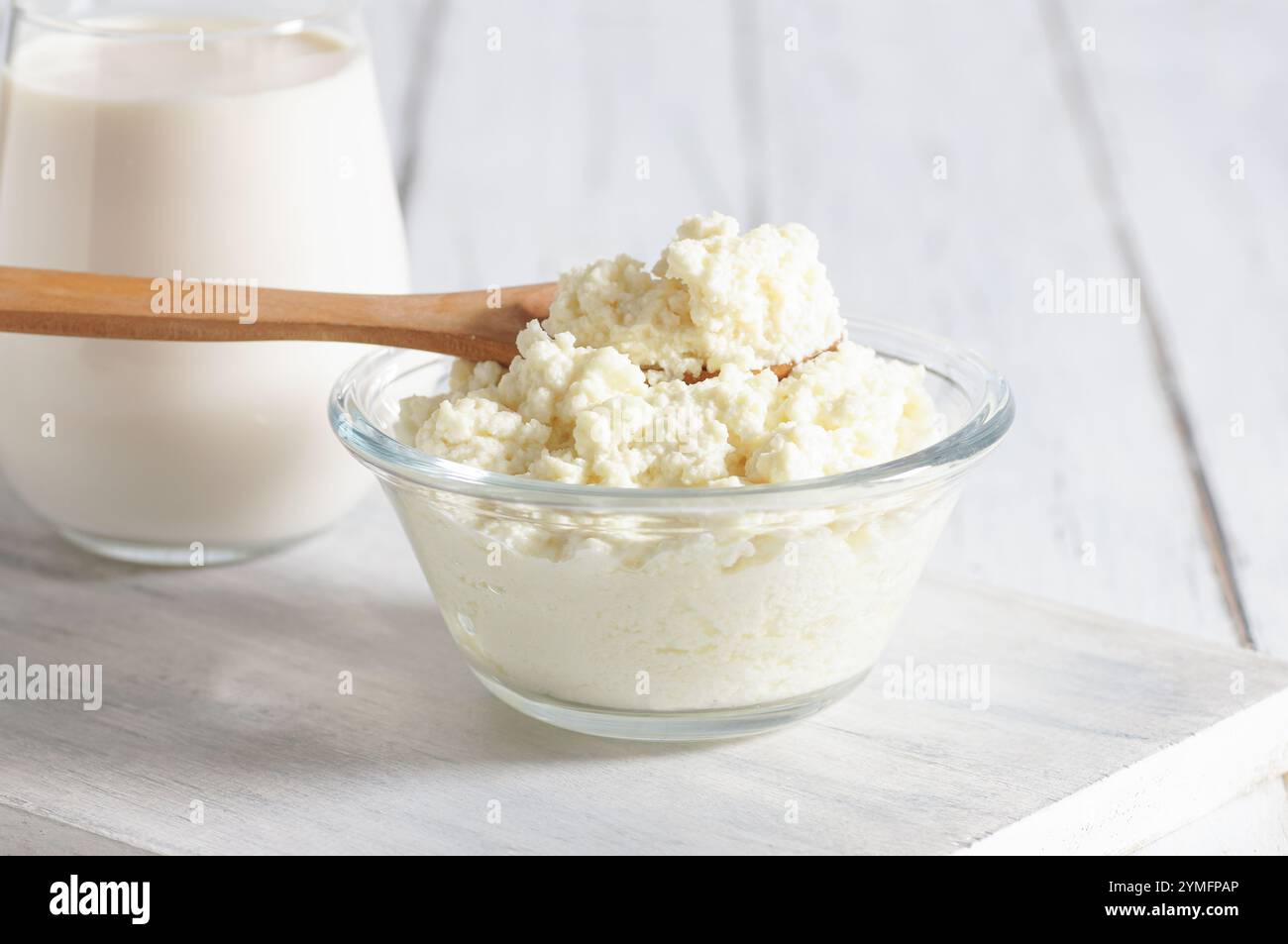 Organic Cow or buffalo colostrum, cooked and uncooked in glass bowl ...