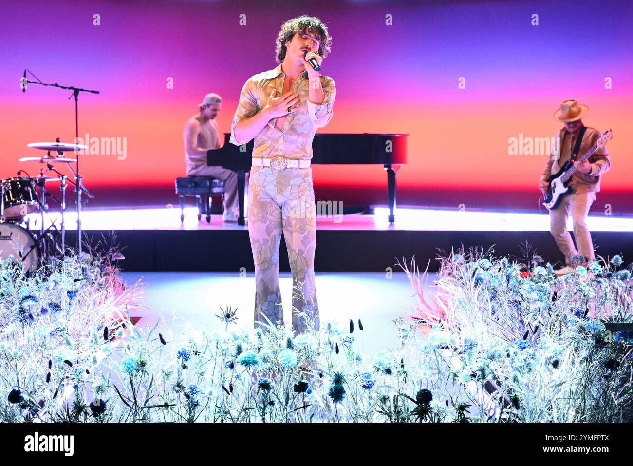 EDITORIAL USE ONLY Benson Boone during filming for the Graham Norton ...