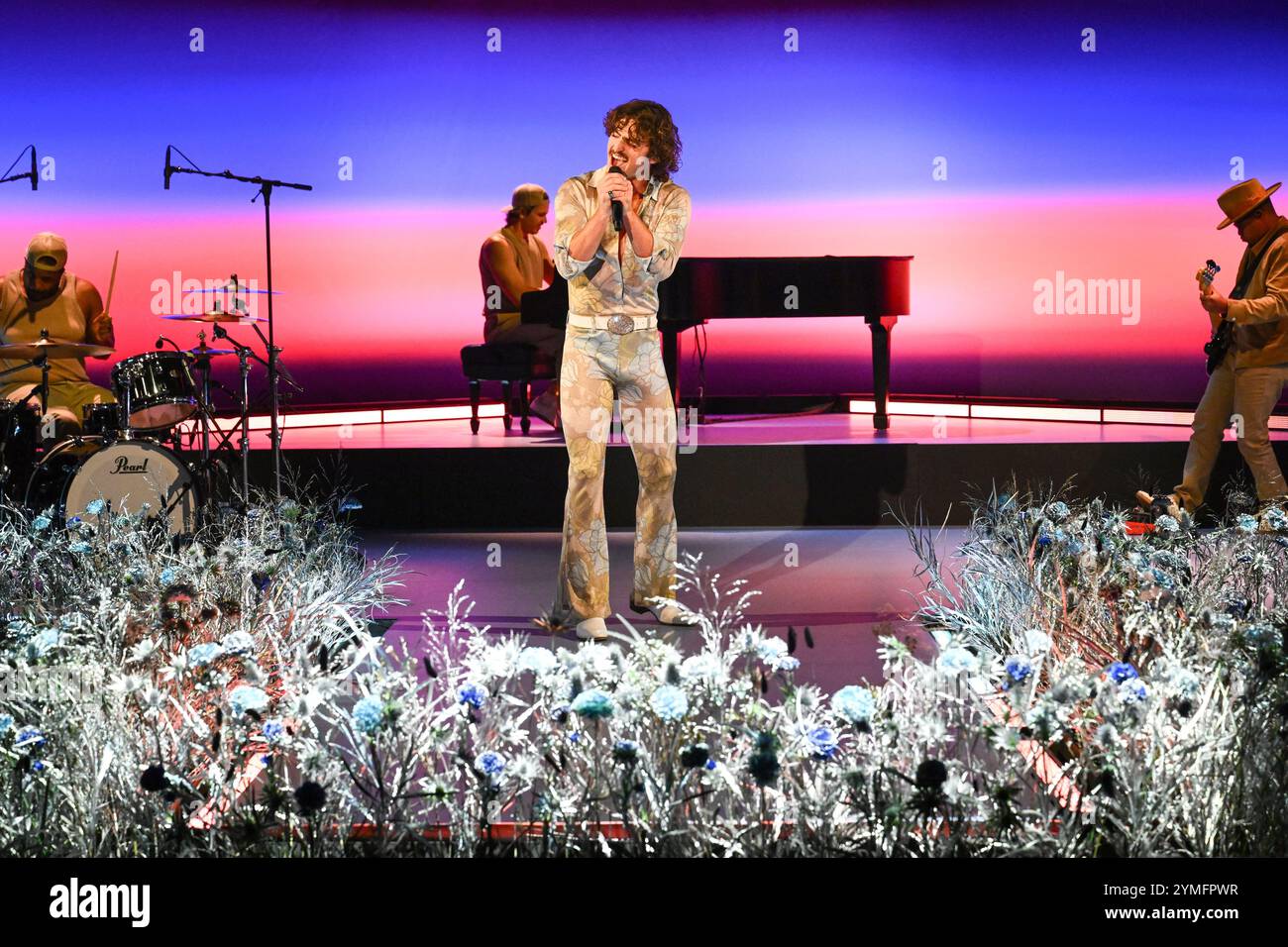 EDITORIAL USE ONLY Benson Boone during filming for the Graham Norton ...