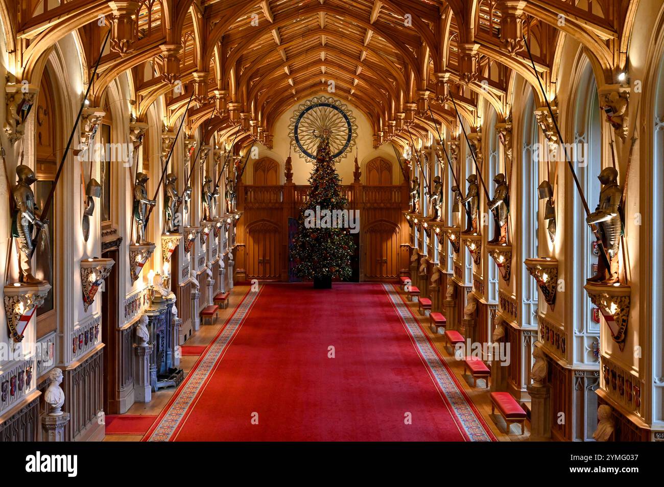 Windsor Castle, UK 21 Nov 2024. Magnificent Christmas displays greet ...