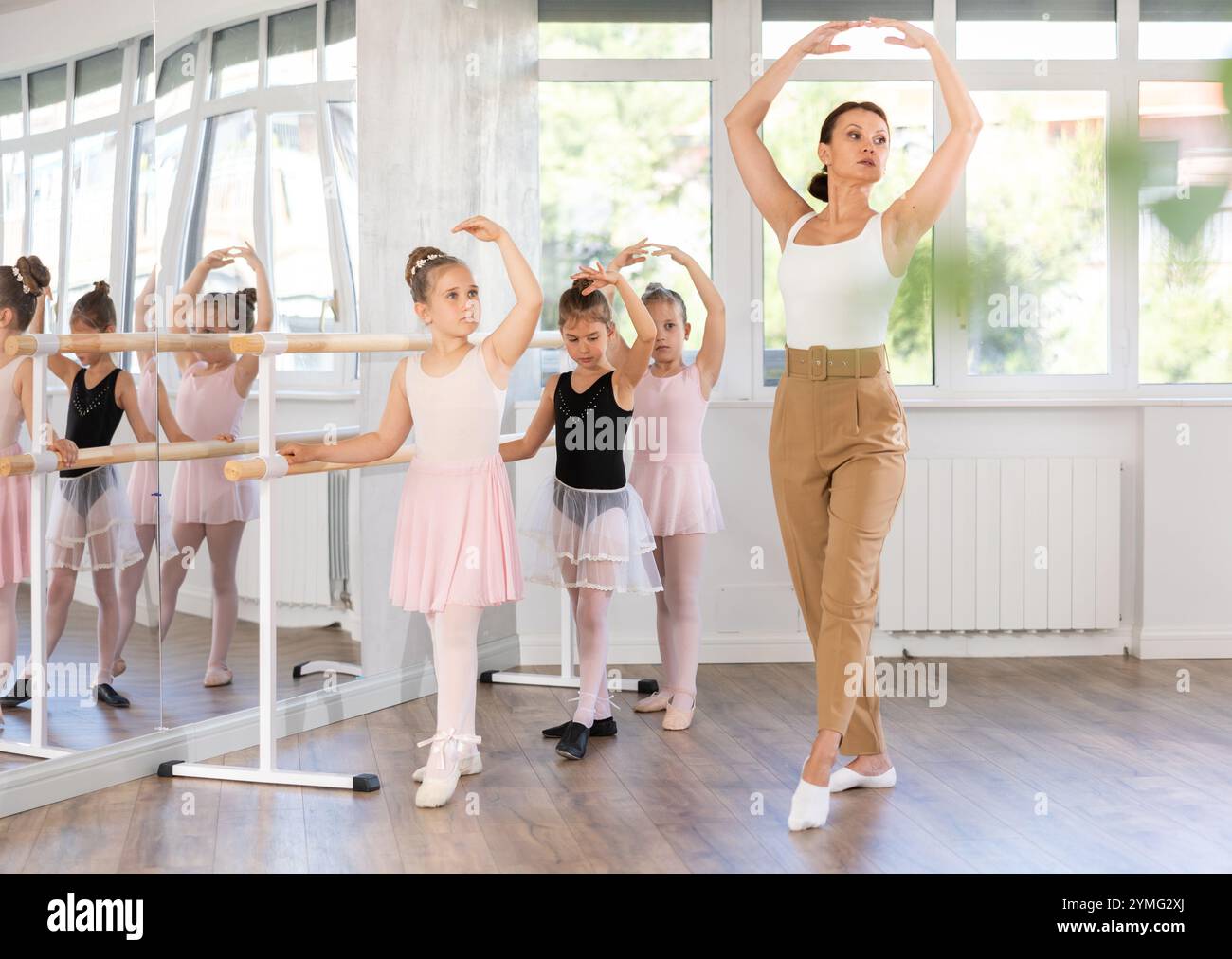 Female teacher shows ballet hi-res stock photography and images - Alamy