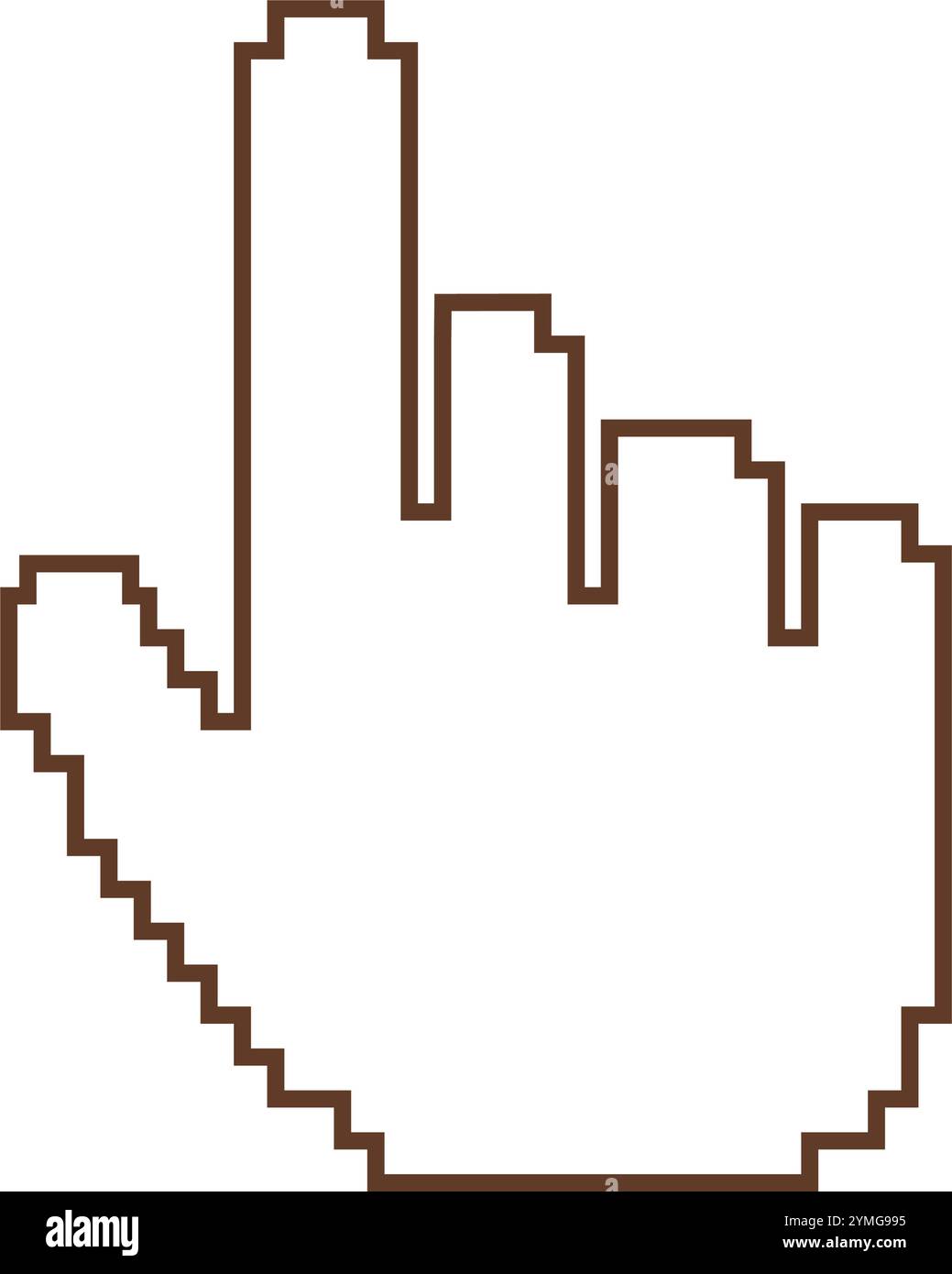 pixelated hand pointer computer Stock Vector Image & Art - Alamy