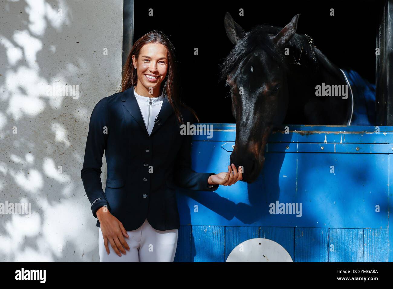 Otti Verdu, Spanish jumping rider, poses for portrait for Europa Press ...